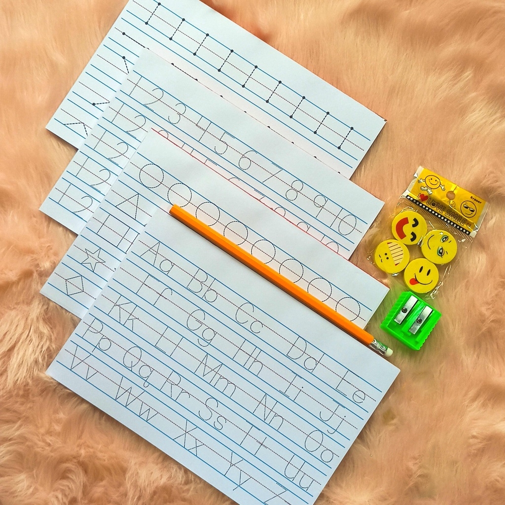 TRACING PAD 40 pages (Name, Alphabet, Lines, Shapes, Cursive, Name ...