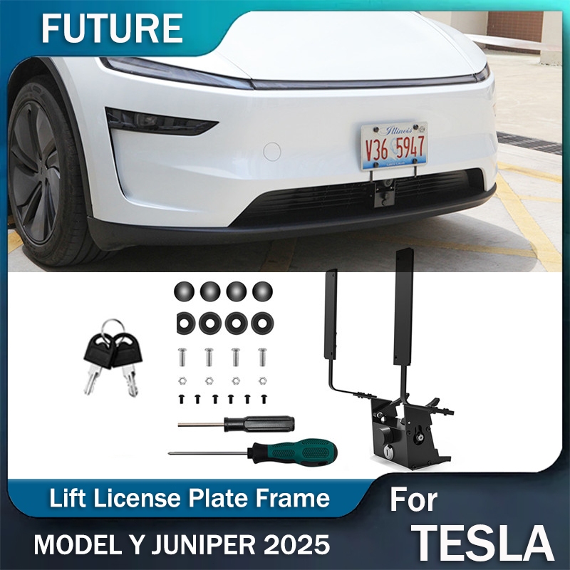 Front License Plate Frame For Tesla Model Y Juniper 2025 Metal License ...