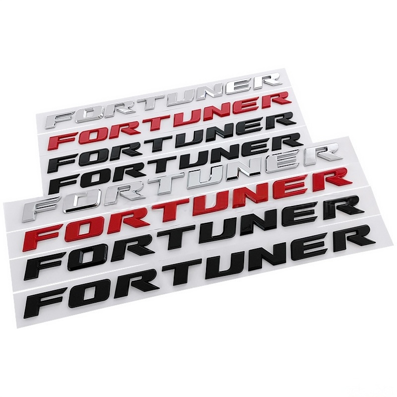 Toyota Fortuner car sticker; Replacement English logo sticker for the ...