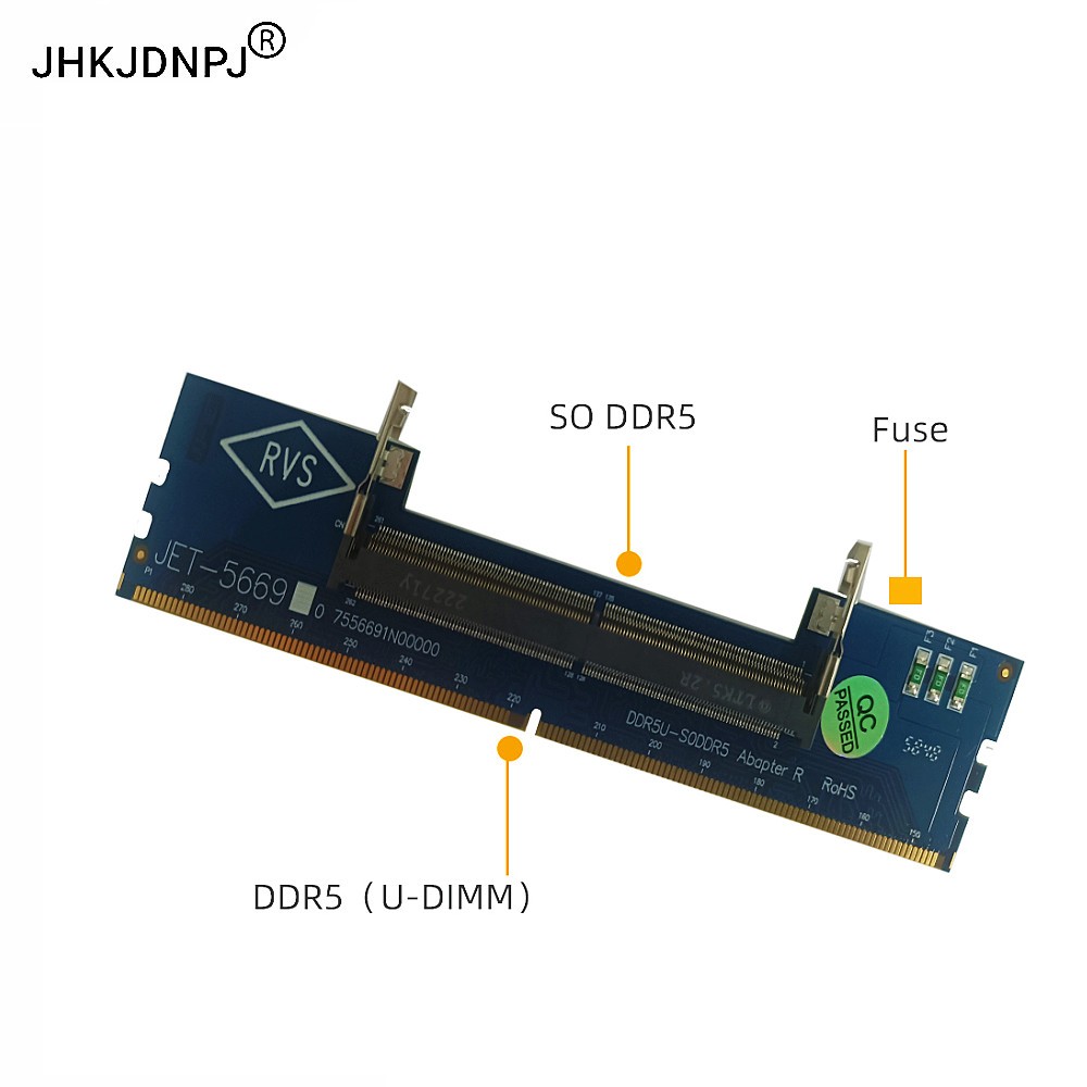 Laptop DDR5 RAM to SO DDR5 U-DIMM Desktop Adapter, Memory Tester SO ...