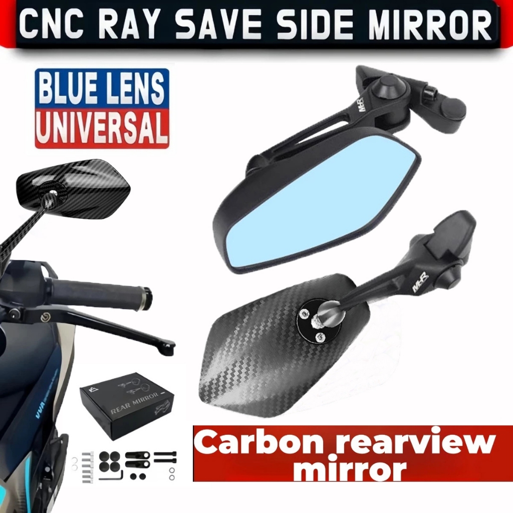 Motorcycle Side Mirror V2 Street King Anti-glare Blue Lens Rotational ...
