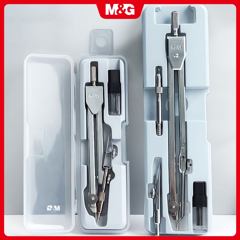 M&G Metal Compass Set (Thick Refill + Storage Box) Student Mechanical ...