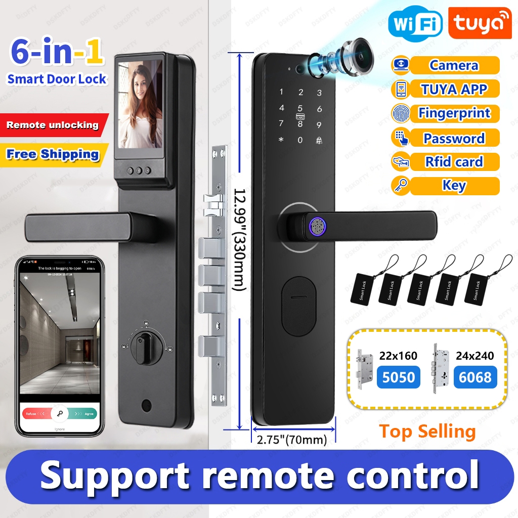 WiFi App Control Smart Door Lock with Camera Digital Door Lock ...