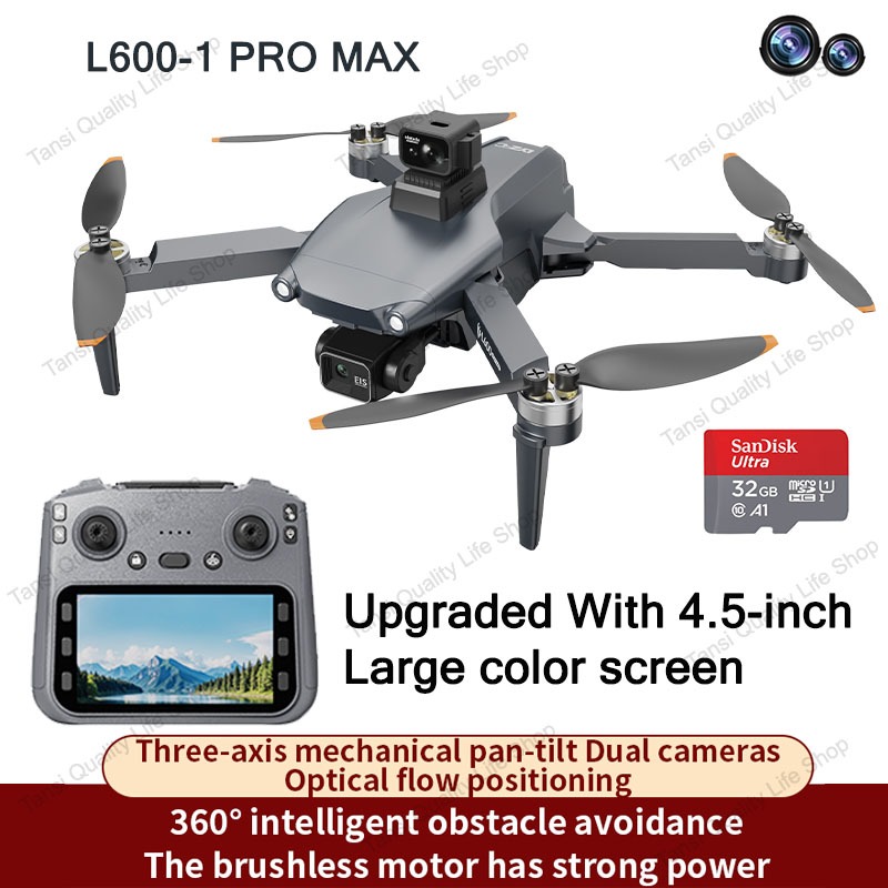 New L600-1 PRO MAX/L600 PRO MAX 3KM Distance RC Drone EIS 4K HD Dual ...