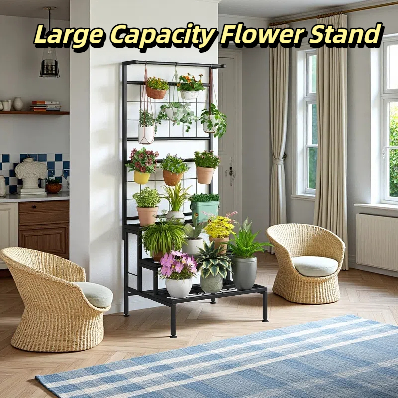 3 Layer Rack Steel Metal Plant Indoor Outdoor Stand Flower Stand Home ...