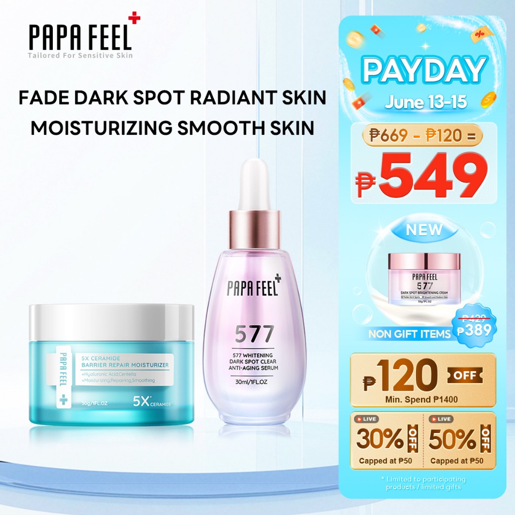 PAPA FEEL【Skin Care Set】577 Fade Dark Spot Serum 30ml + Skin Barrier ...