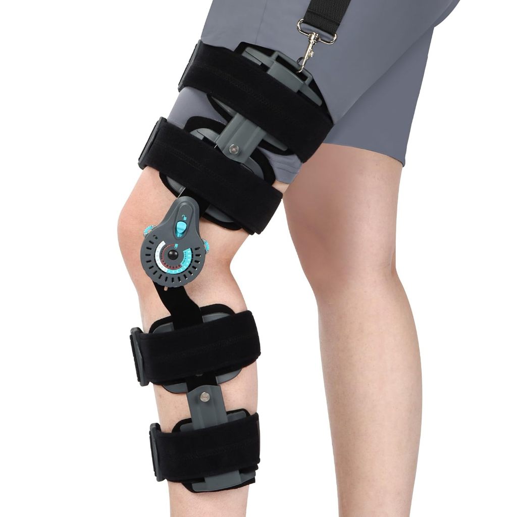 ROM Knee Brace Hinged Knee Brace for Recovery Stabilization,ACL,MCL and ...