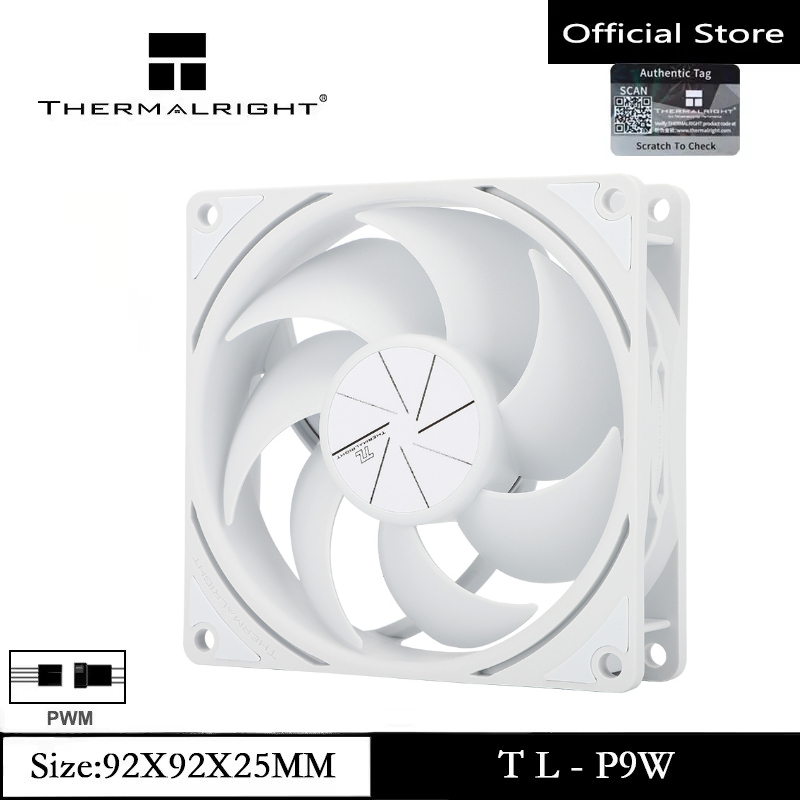 Thermalright TL-P9W White 92mm CPU Fan Computer Case Quiet Fan chassis fan 2200RPM Speed 4PIN ...