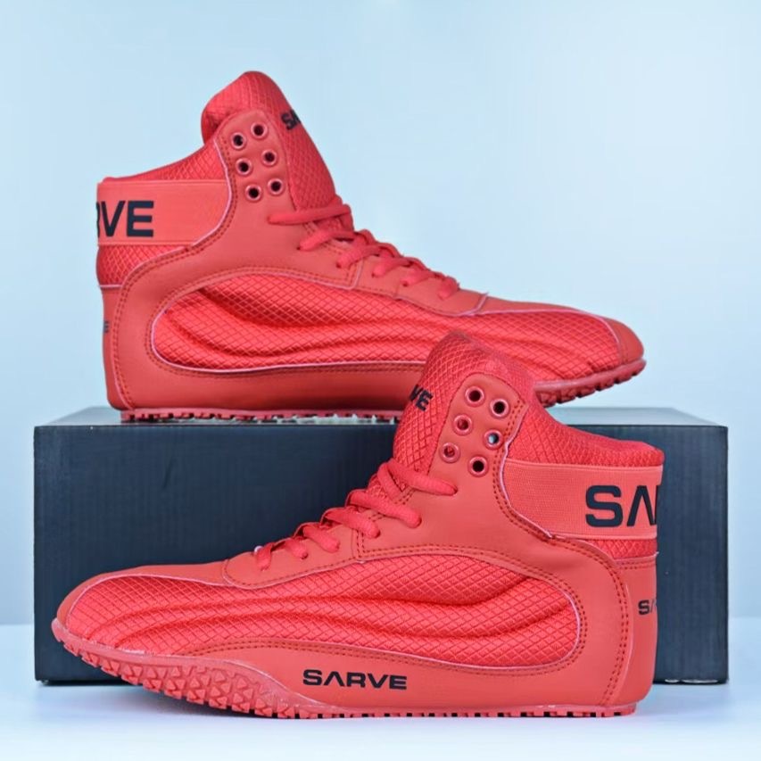 Adult Boxing Shoes Men High Top Sparring Shoes High Top Fighting ...