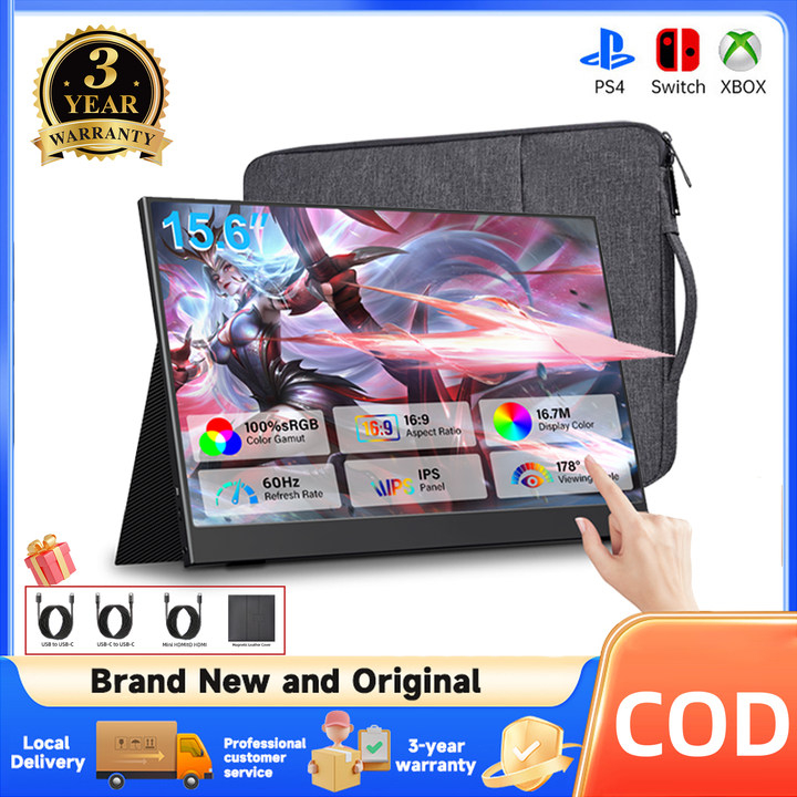 (Limited time discount)15.6Inch Touch Screen Monitors 1080P FHD ...