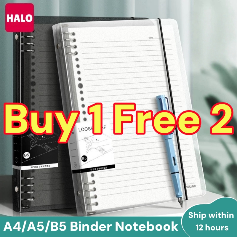 Binder Notebook A5/B5/A4 Refillable Binder Cover Loose Leaf 60 sheets ...