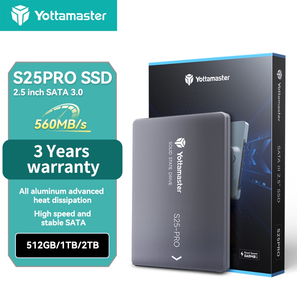 Yottamaster Internal Solid State Drive SATA III SSD Drive 2.5” 256GB ...