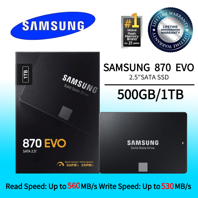 SAMSUNG SSD 870 EVO 500GB 1TB Internal Solid State Disk Hard Drive ...