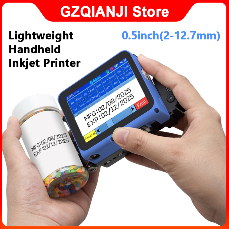 Mini Handheld Printer Production Date QR Barcode Logo Printing Smart ...
