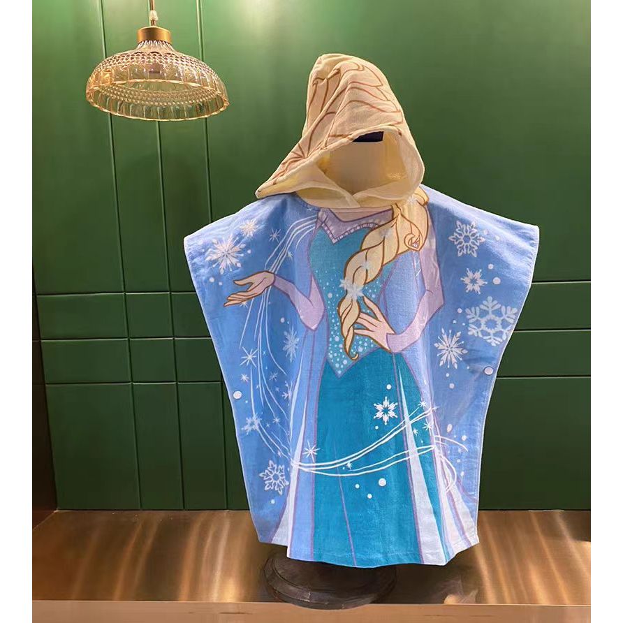 Shanghai Ready Stock Disney Princess Frozen Elsa Bathrobe Cloak Pure ...