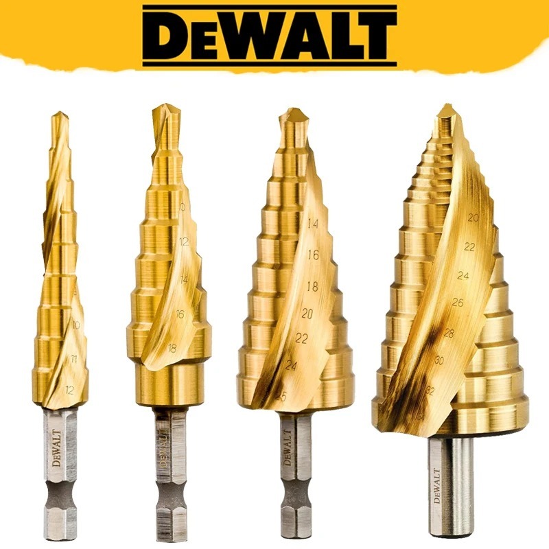 DEWALT Extreme Impact Step Drill Bit Hexagonal Handle Titanium Coating ...