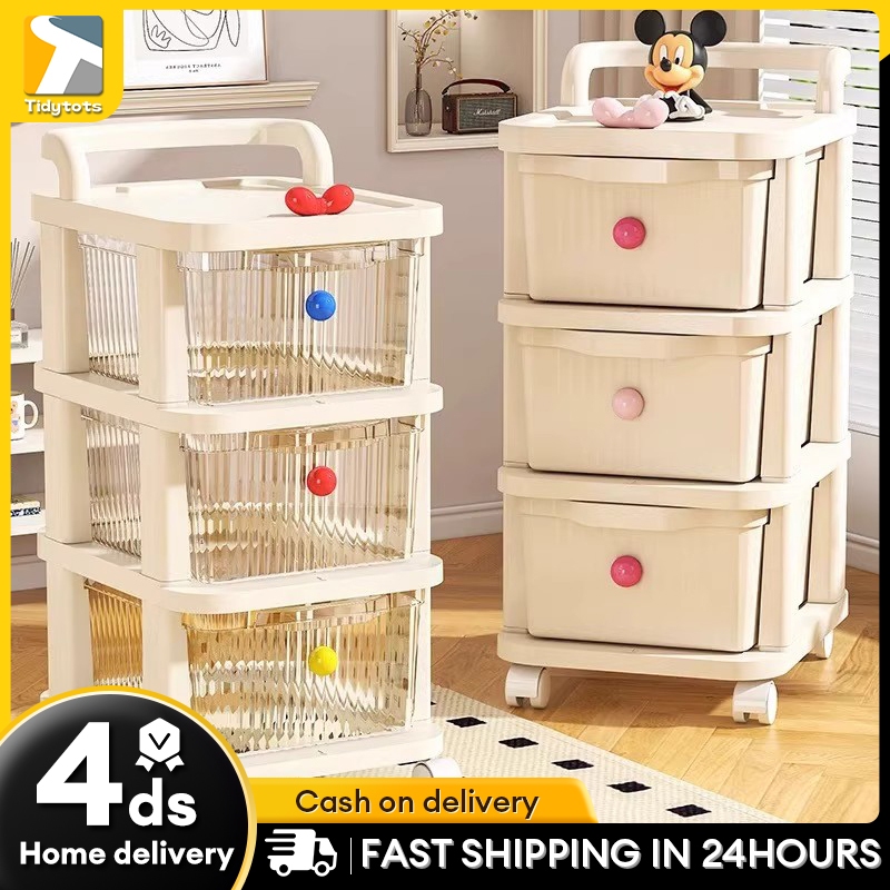 Tidy Tots Trolley Cart Organizer With wheels Storage Drawer Cart With ...