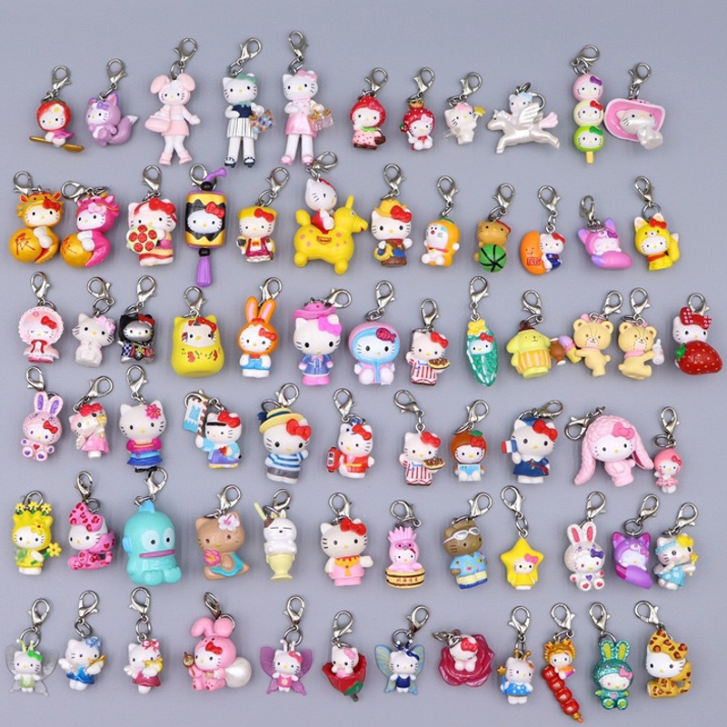 35 Style Anime Lobster Clasp Hello Kitty Kuromi Mario Cinnamoroll Kirby ...