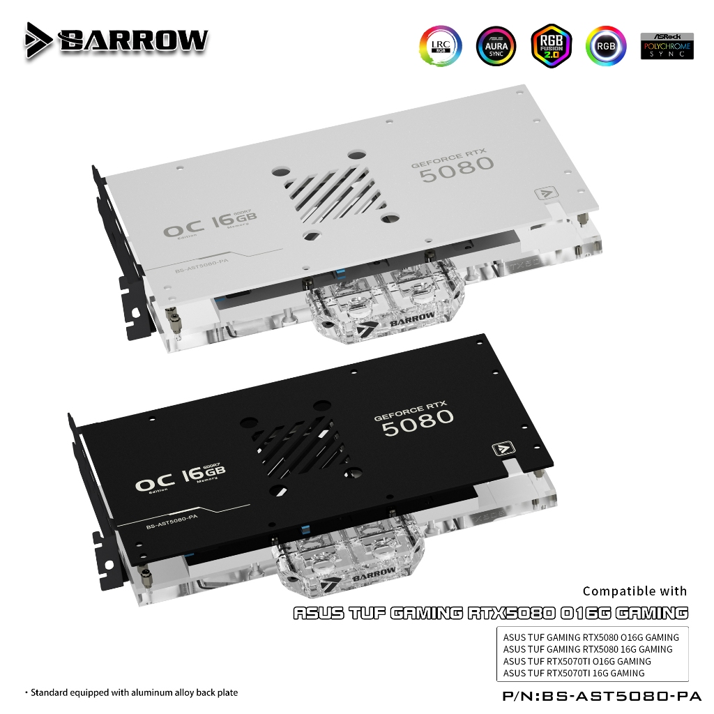 Barrow GPU Block for ASUS TUF RTX 5080 5070 Ti O16G GAMING Graphics ...