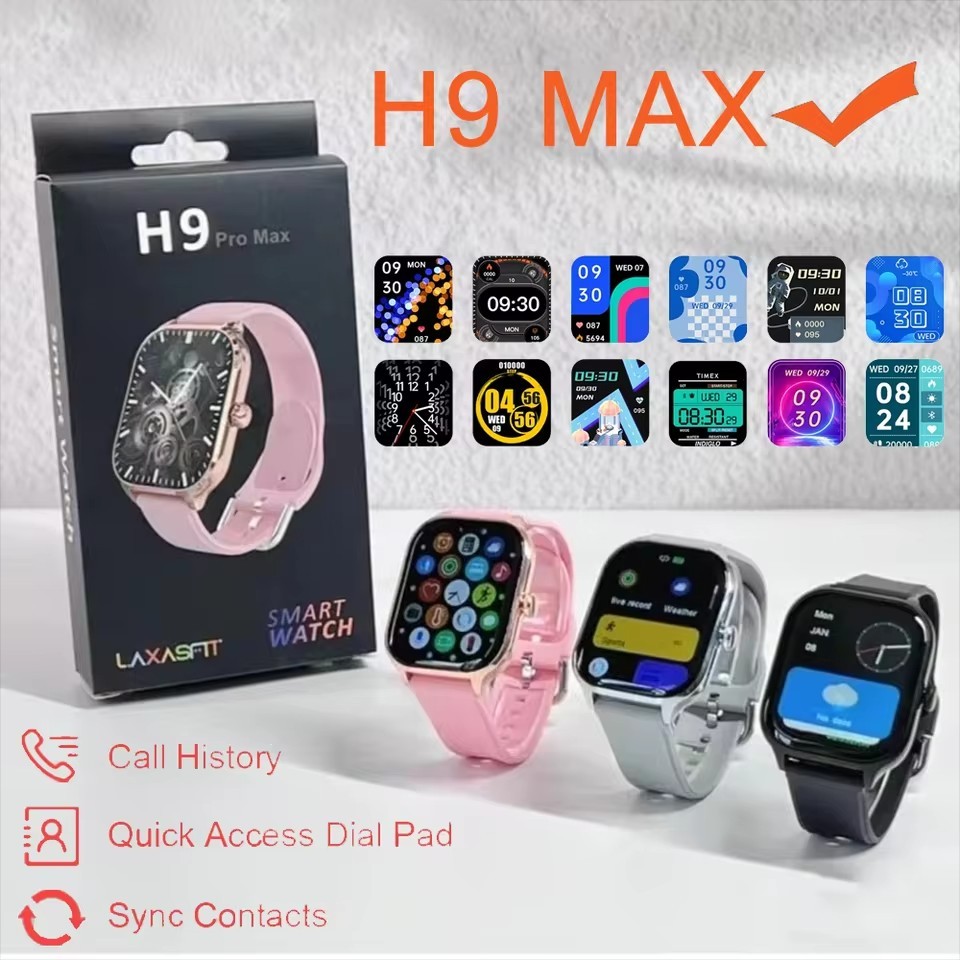 Smartwatch Men Women Sports H9 pro MAX 2.01” HD Touch Screen Game ...