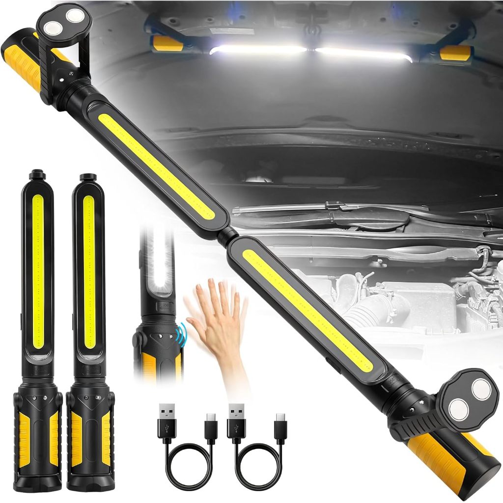 Underhood Work Light with Hooks & Magnetic Base, Rechargeable Work ...