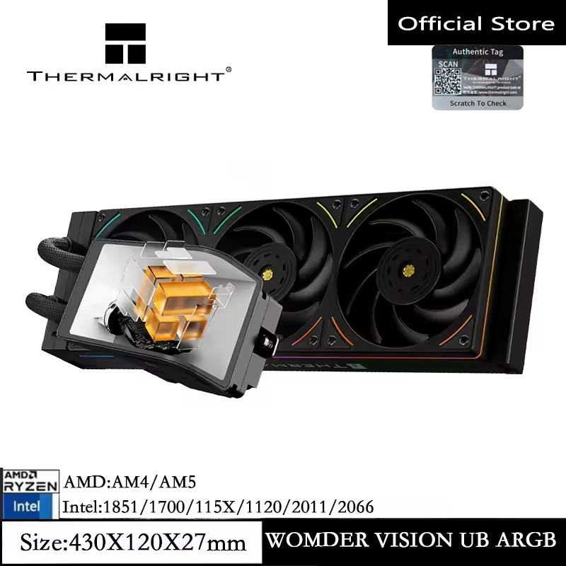 Thermalright Wonder Vision 360 UB ARGB CPU Water Cooler 6.67-inch LCD ...