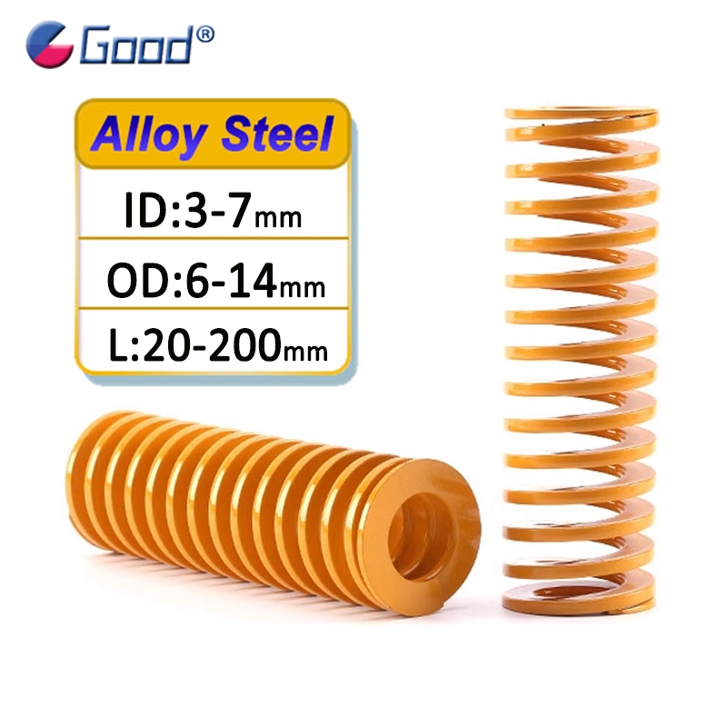 Small Light Load Die Mold Springs Yellow Spiral Stamping Compression ...