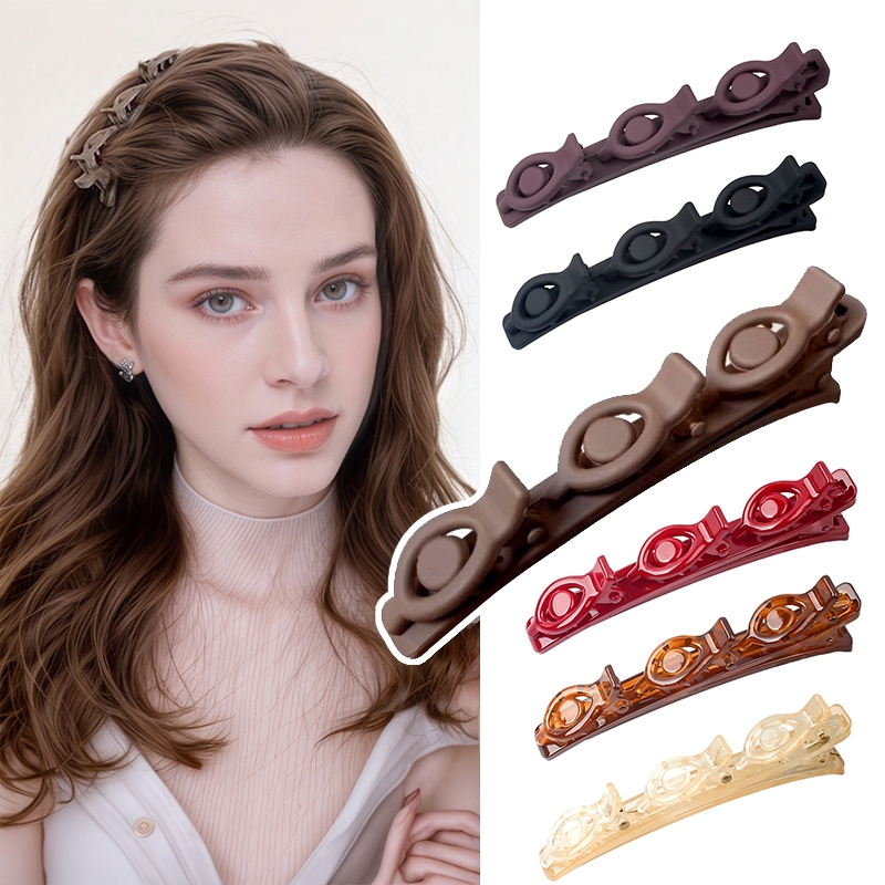 Red Velvet Double Layers Bangs Hair Side Clip Women Cute Acrylic ...