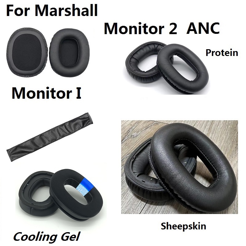 Ear Pads For Marshall Monitor I / Monitor 2 ANC Headphones Replacement ...