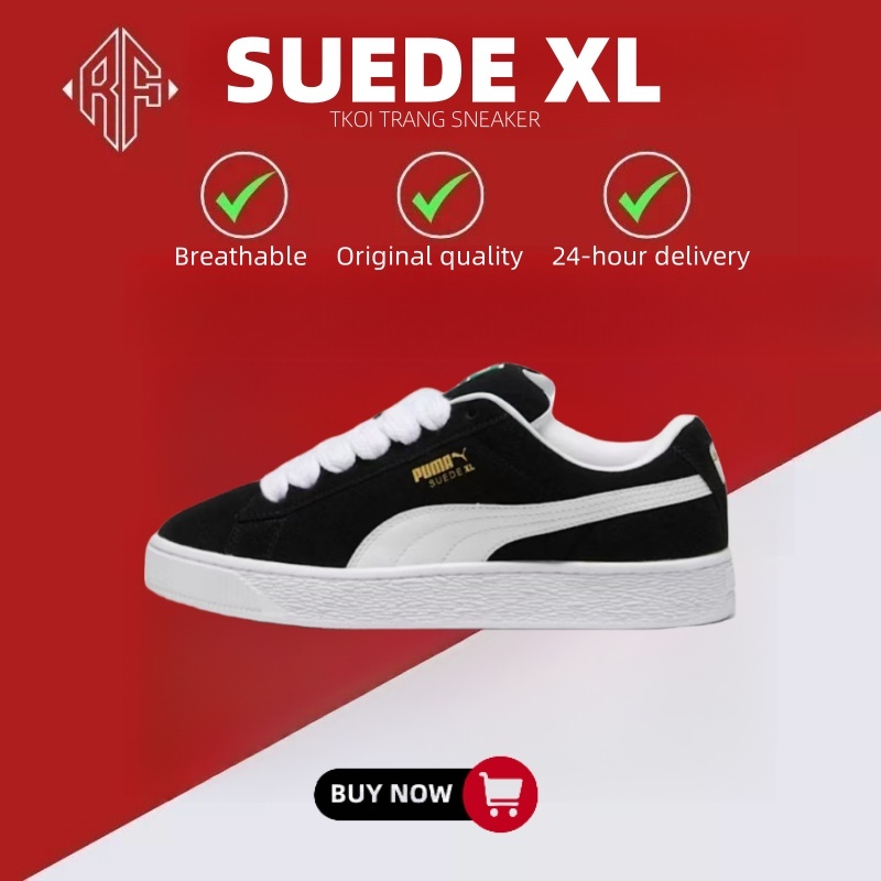 pu&ma Suede XL PLEASURES Classic Casual shoes for Women men Black/Beige ...