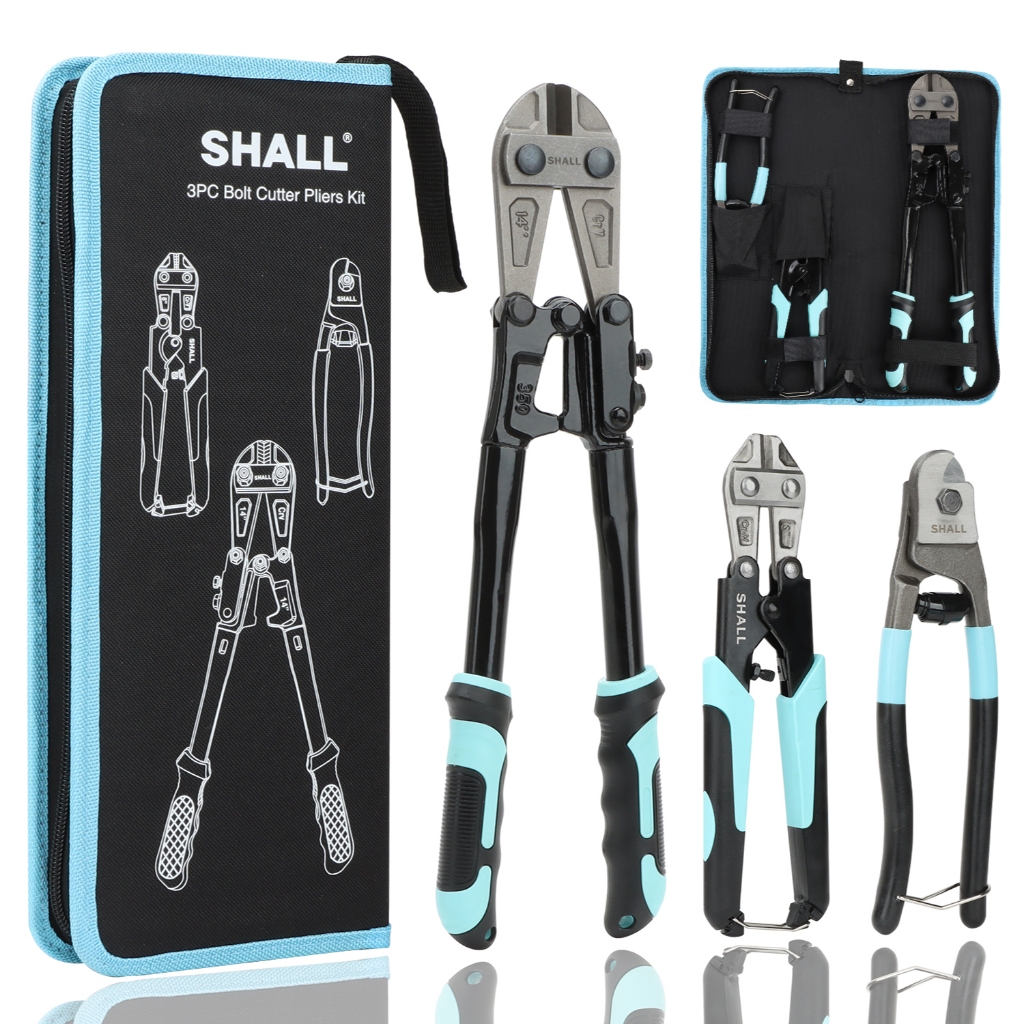 SHALL 3-Piece Bolt Cutters 14" Heavy Duty Bolt Cutter 8" Mini Bolt ...