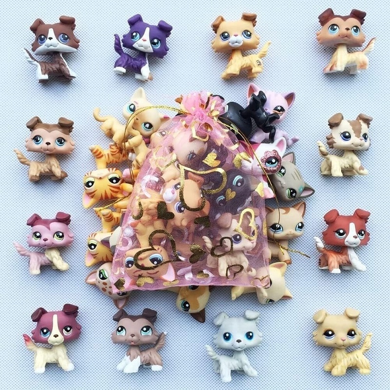 3pcs/Lot LPS Action Figure Toy Random Littlest Pet Shop Cat Collie Dog ...