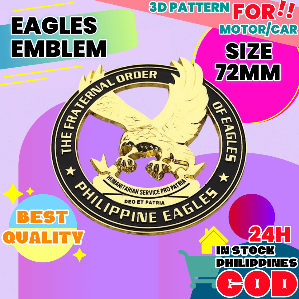 Eagles emblem Car Motorcycle Hollow Design Badge High-End Eagle 3D ...