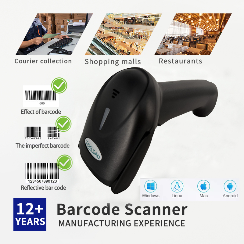 (Ready Stock) Handheld 1D Laser Barcode Scanne USB Bluetooth 2.4G ...