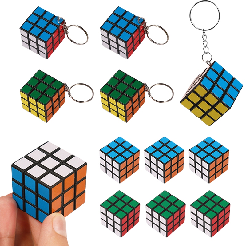 Mini Magic Cube Pendant 3CM Educational Third-Order Rubik's Cube Key ...