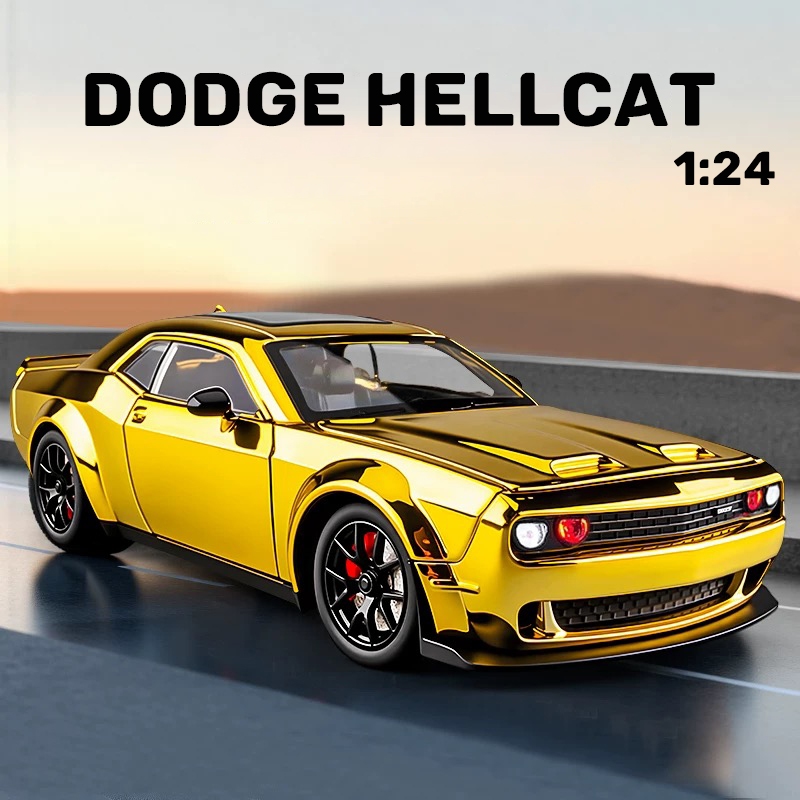 1:24 Scale Dodge Hellcat Alloy Car Model Diecast Car Toys for Boys ...