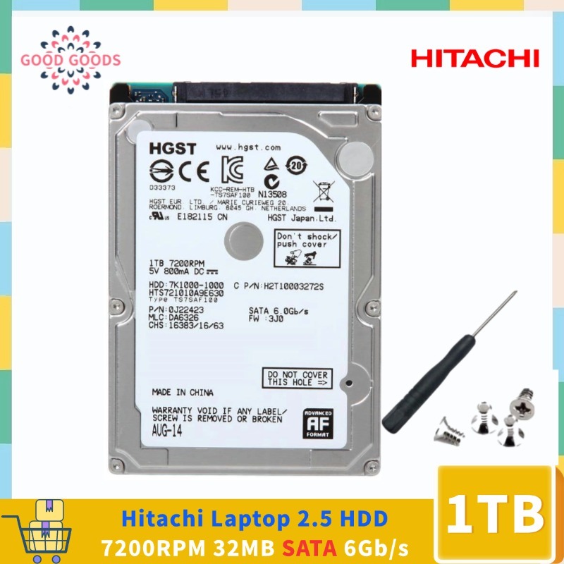 HITACHI/HGST Travelstar 7K1000 Laptop 2.5 HDD 1TB HTS721010A9E630 ...