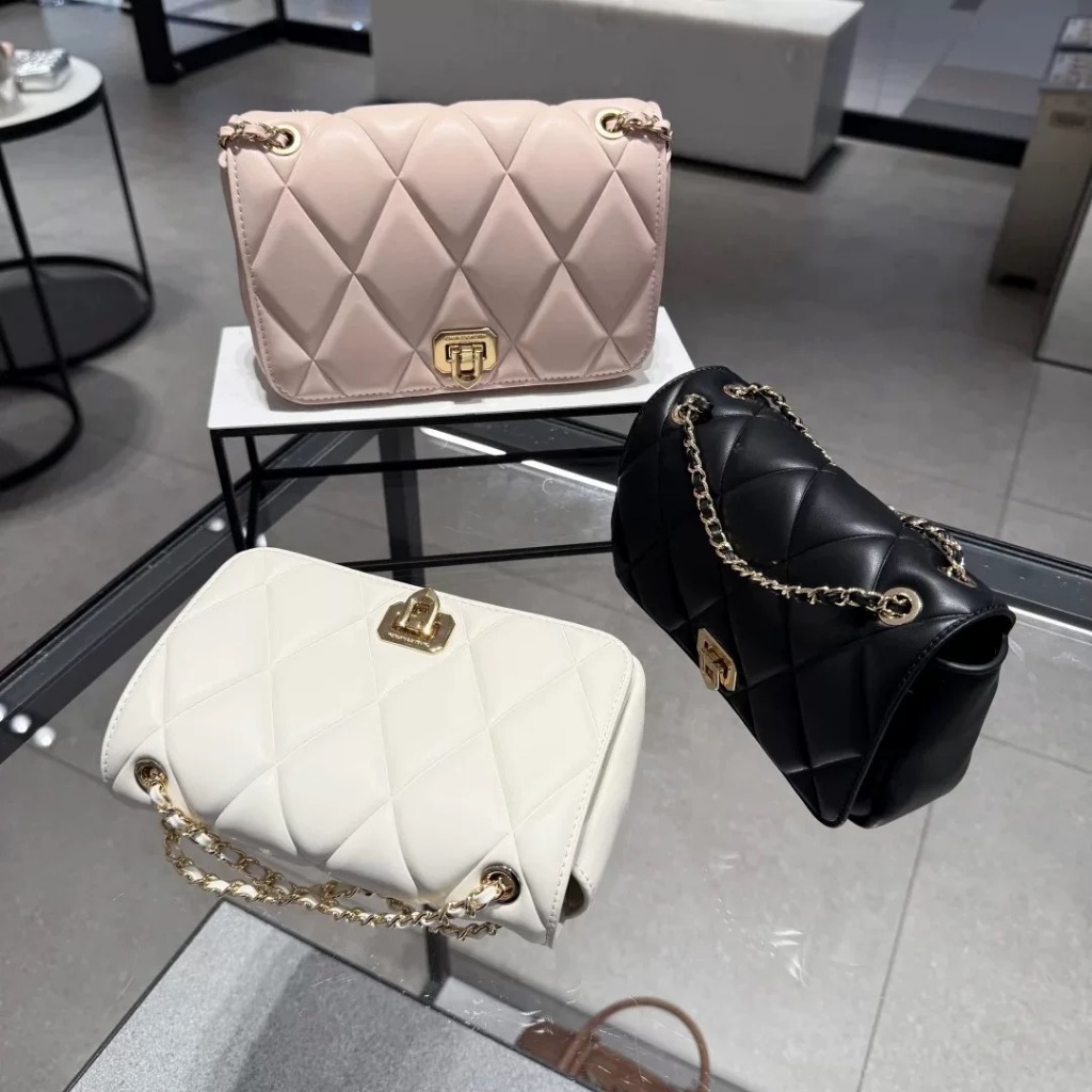 Cnk New Fashion Diamond Grid Small Square Bag Chain Strap Crossbody Bag ...