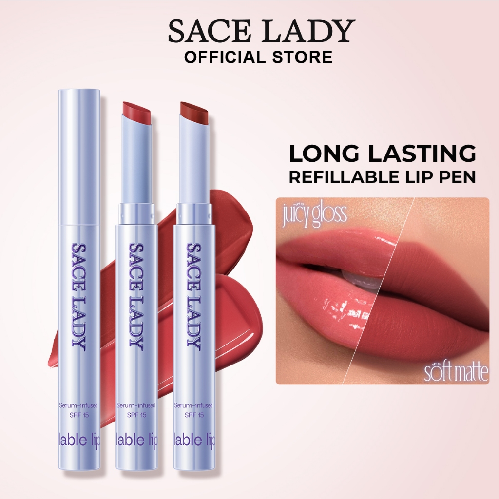 SACE LADY Soft Matte Lipstick Lightweight Transfer-proof Retractable ...
