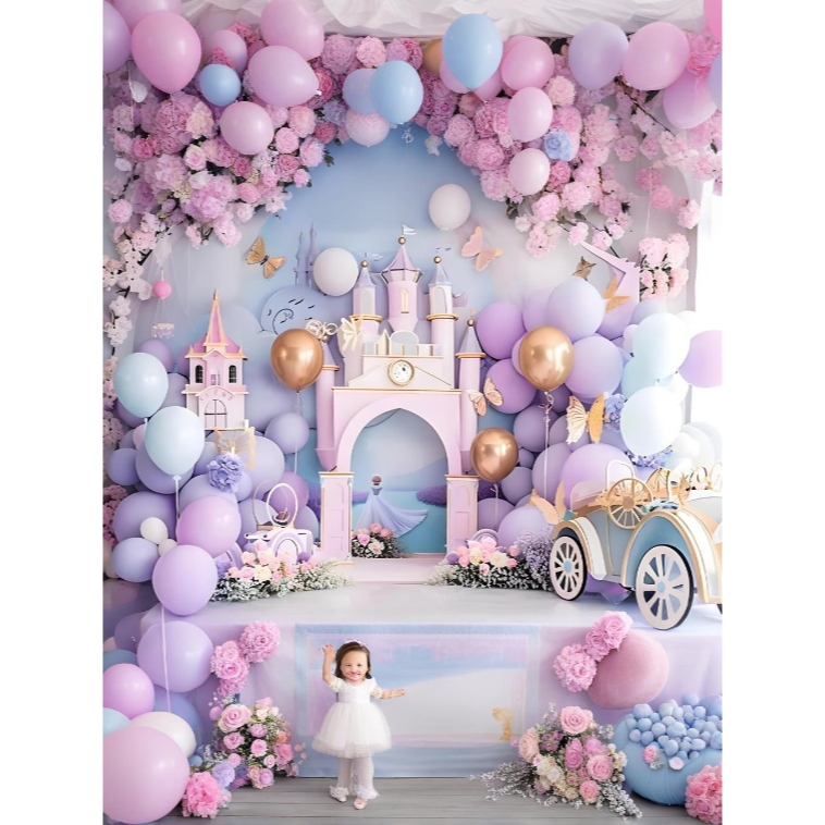 3x5ft Princess Birthday Backdrop Sweet One Castle Photography ...