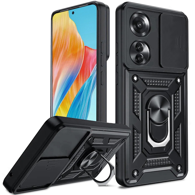 Shockproof Protector Heavy Hard Case with Metal Stand For OPPO A5X A5 ...