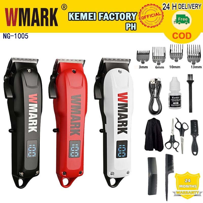 WMARK NG-1005 Rechargeable Electric Hair Clippers Cordless Shaver ...
