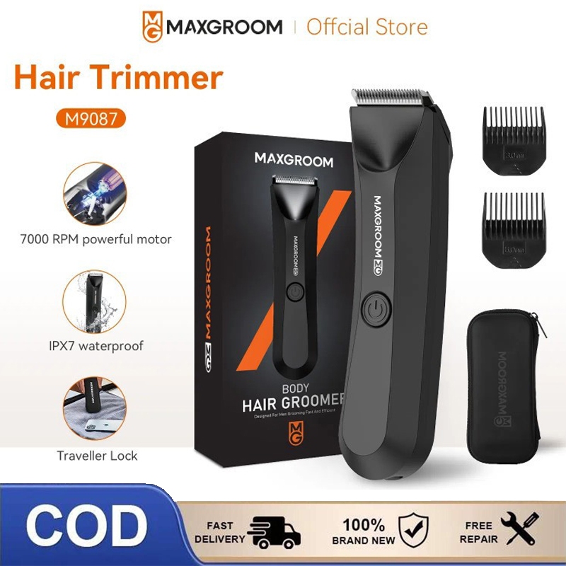 MAXGROOM Men's Body Hair Trimmer Multi-function IPX7 Waterproof Full ...