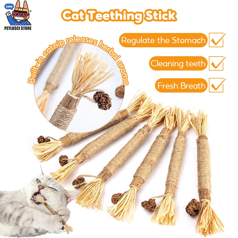 Cat Toys Catnip Cat Teething Stick Toy Pet Snacks Sticks Cleaning Teeth ...