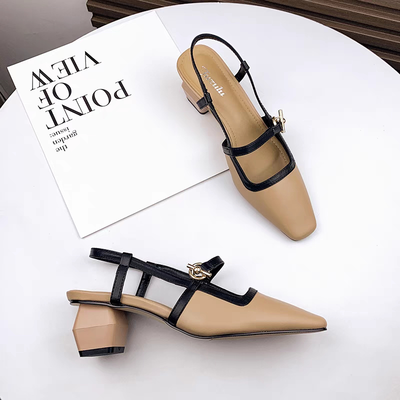 Martini Elegant 2 inches High Office Sandals Slingback Pumps with ...