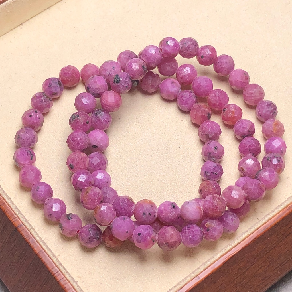 Natural Ruby Faceted Bracelet 7mm - Fiery Flames Galaxy | Shopee ...