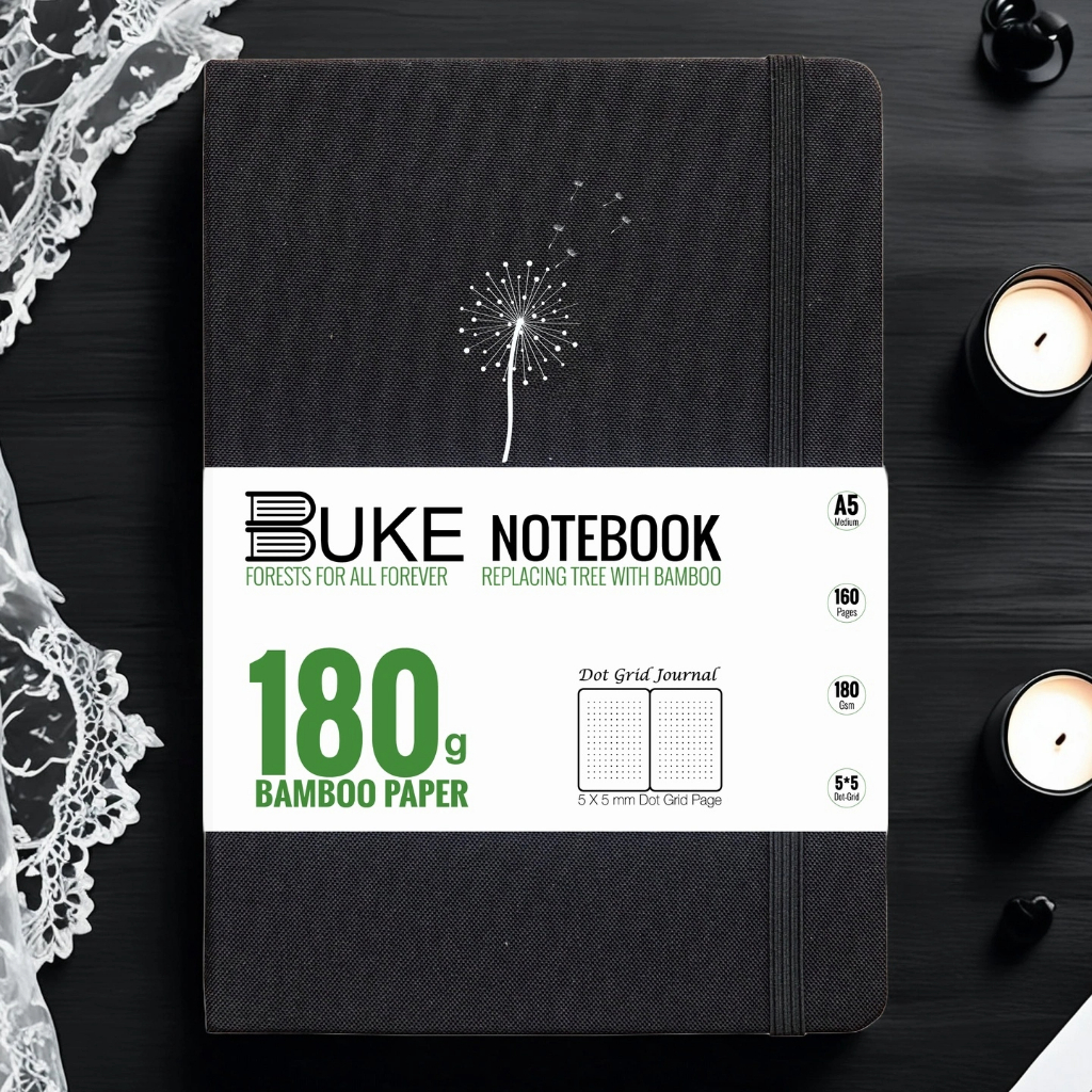 BUKE A5 Dotted Journal Notebook – Dot Grid 5x5mm, 160 Pages, Thick ...