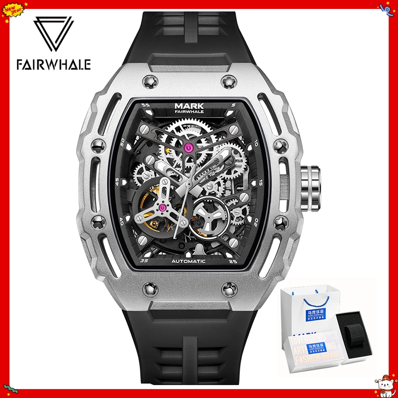 Mark Fairwhale Men's Watch Hollow Barrel Shape Fashion Atmosphere ...