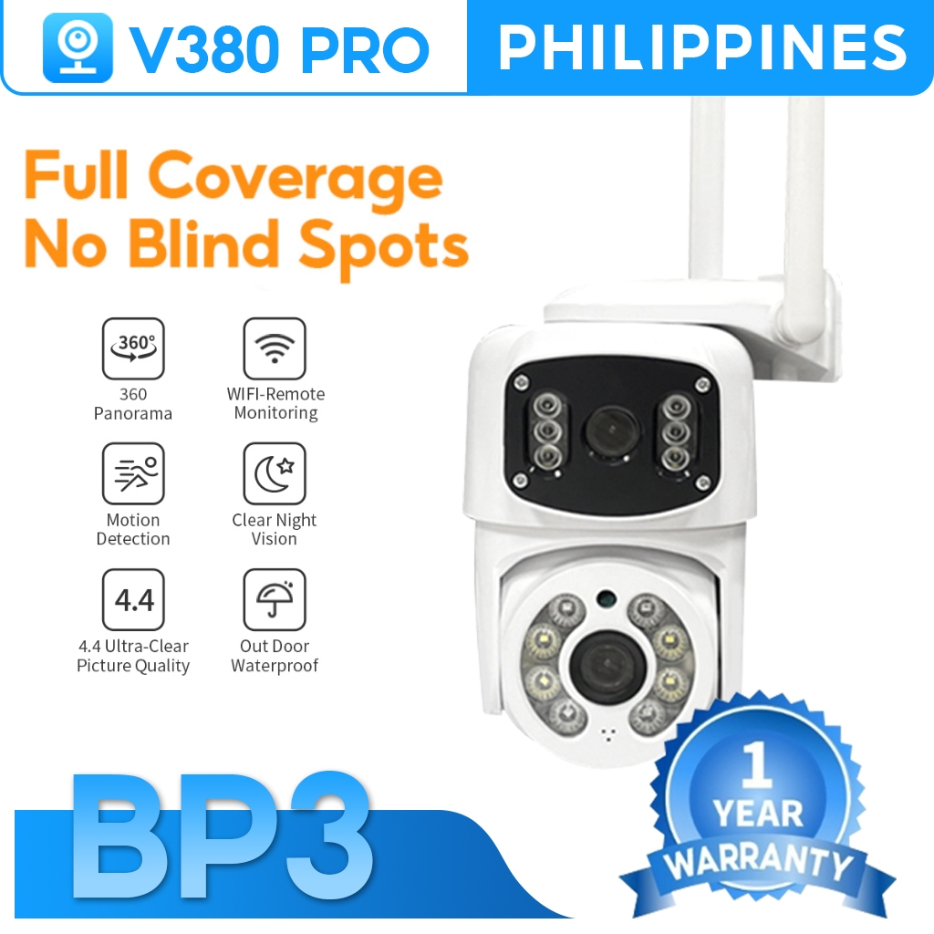 V380 PRO BP3 1080P Dual Lens Security IP CCTV Camera Wireless Outdoor ...