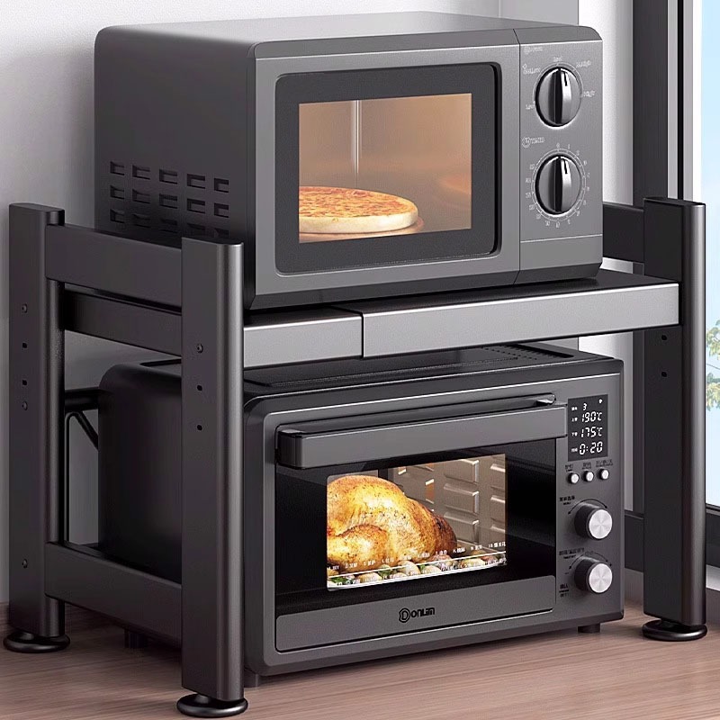Adjustable Microwave Rack Stand Heavy Duty Oven Rack Organizer Layer ...